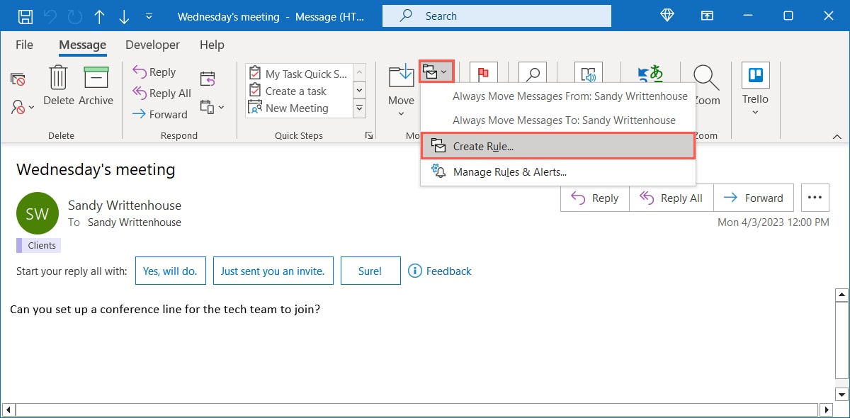 Come utilizzare le regole di Microsoft Outlook per gestire la posta in ...