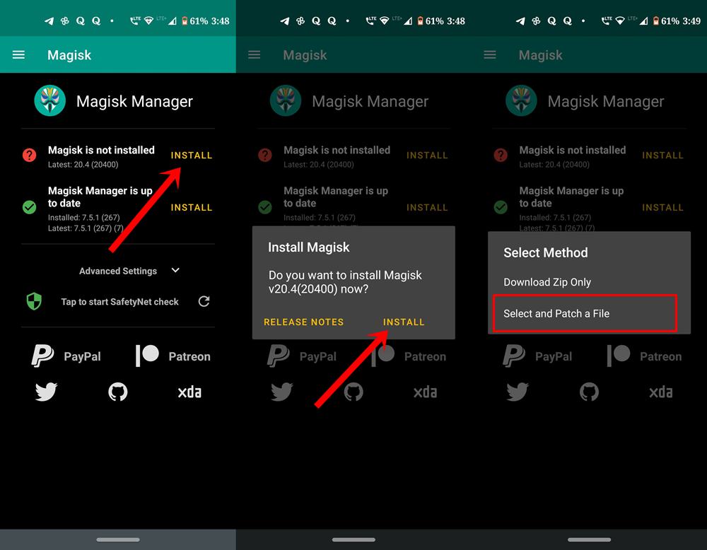 Patch Stock Boot Image tramite Magisk e flashalo utilizzando Fastboot