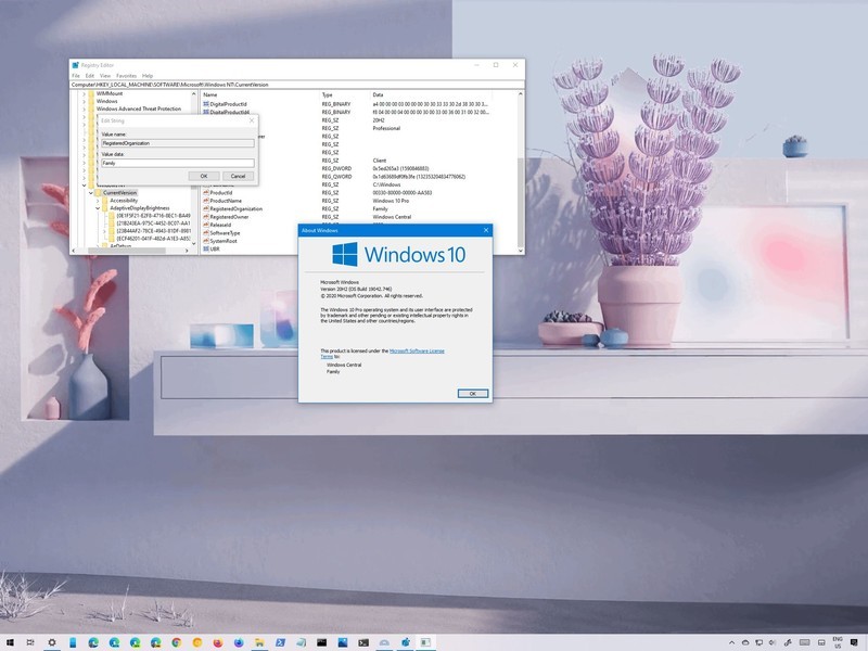 Come modificare i dettagli del proprietario registrato e dell'organizzazione in Windows 10