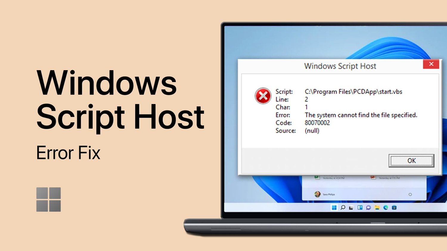 「Windows Script Host」エラーを修正する方法 – スクリプトファイルが見つかりません - Mundo Geek