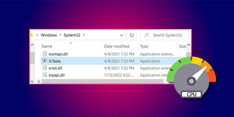 修正: Microsoft Windows システム保護バックグラウンド タスク (SrTasks.exe) の CPU とディスクの使用率が ...