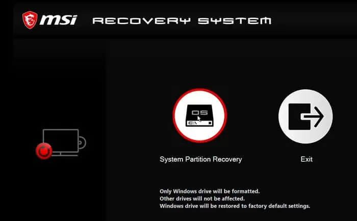 MSI ノートパソコンをリセットする方法 - Mundo Geek