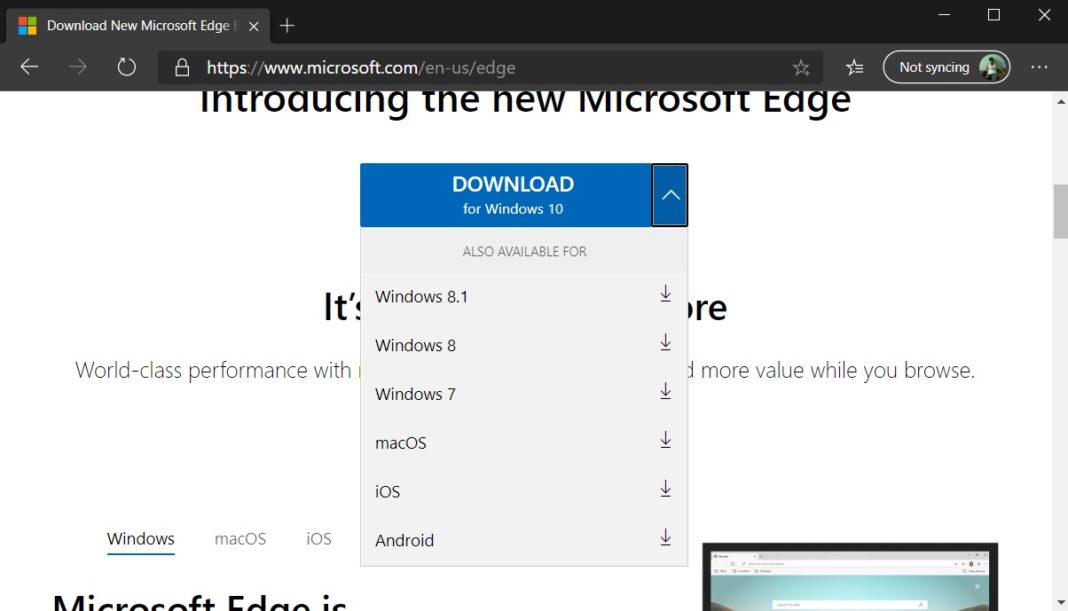 Windows 10 に新しい Microsoft Edge をダウンロードする方法