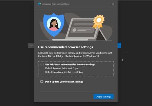 Windows10は、Microsoft Bingアラートでユーザーをしつこくしています