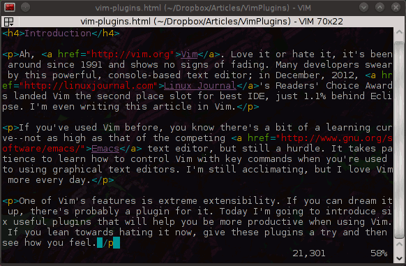 生産性を向上させる 8 つの Vim プラグイン