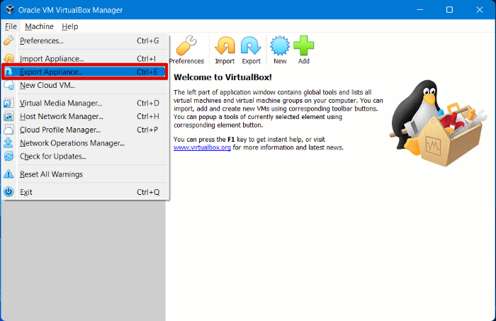 VirtualBox で OVA ファイルをインポートおよびエクスポートする方法 - Mundo Geek