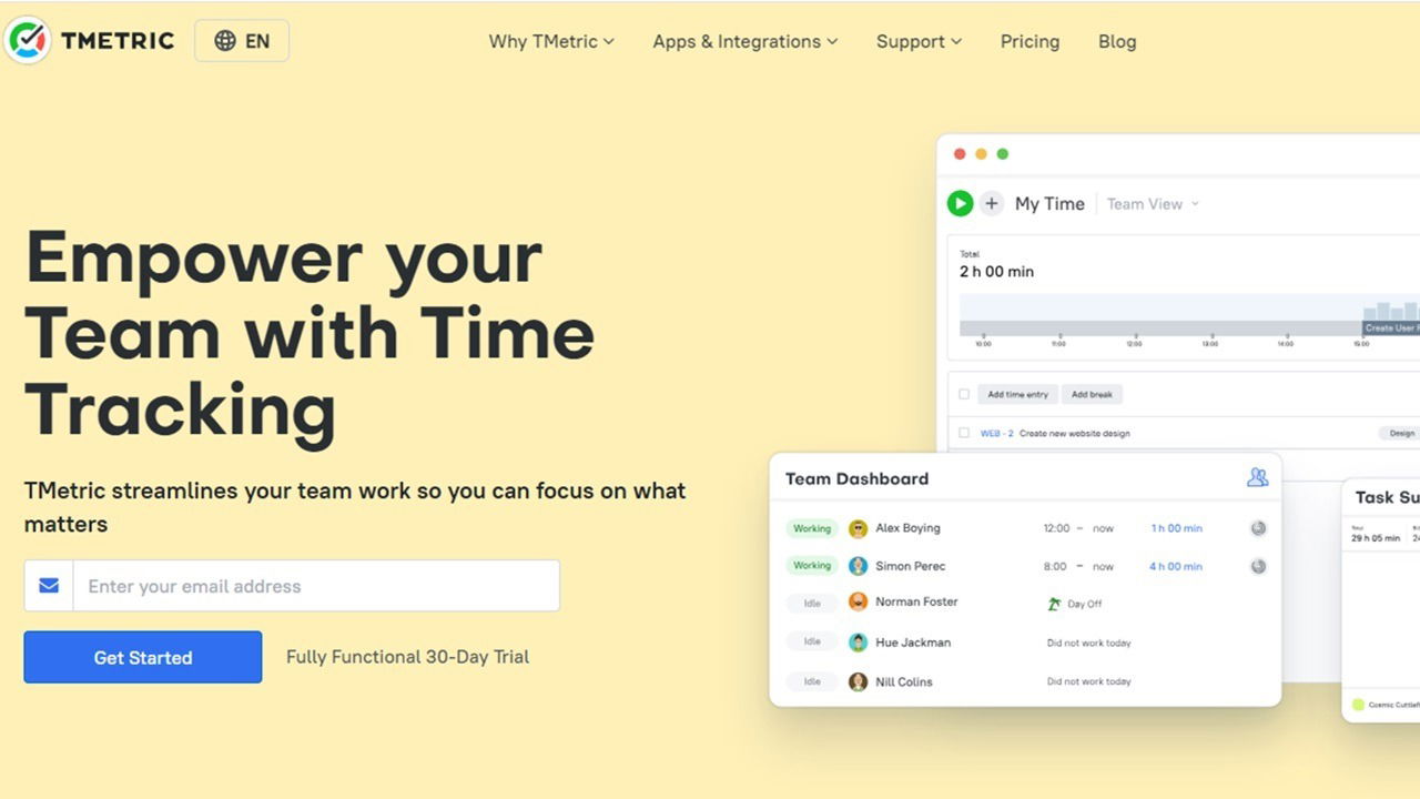 TMetric を使用してチーム全体の簡単な時間追跡 - Mundo Geek