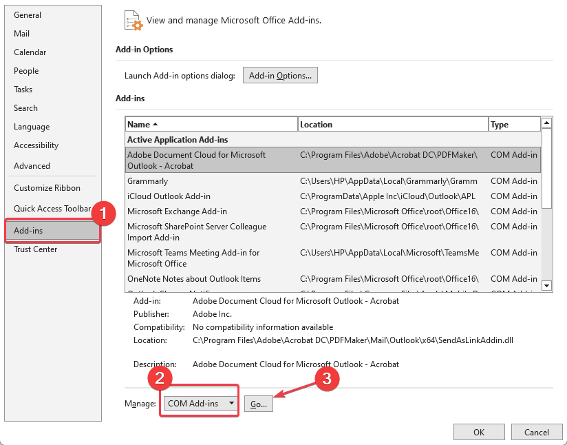Outlook アドインを追加および削除する方法 - Mundo Geek