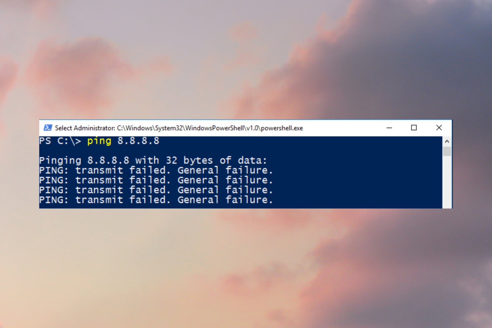 ping：失敗した一般的な障害を送信：それを修正するための4つのステップ - Mundo Geek