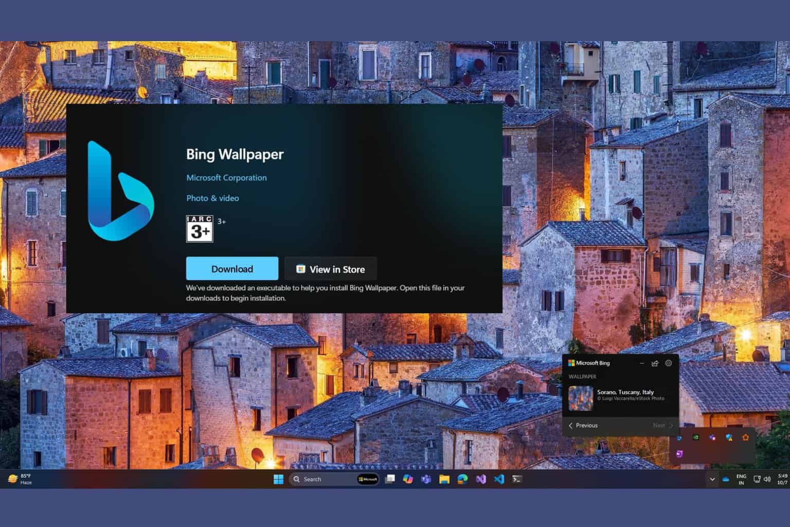 Bing WallpaperアプリはMicrosoftストアで利用可能になりました