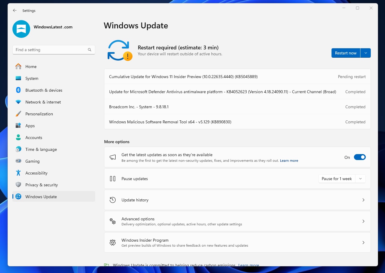 Windows 11 KB5045889 menguji UI moden untuk keselamatan, menyembunyikan ...