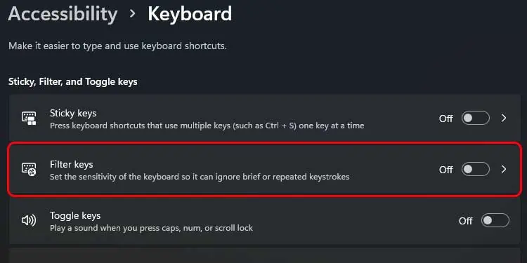 Hoe filtertoetsen op Windows in- of uitschakelen?