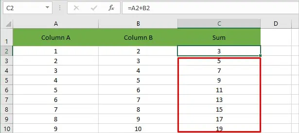 Hoe u de formule op de hele kolom in Excel kunt toepassen - Mundo Geek