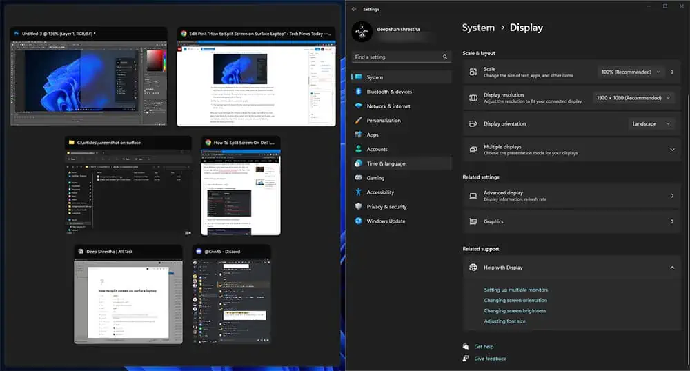 Hoe u het scherm kunt splitsen op een Surface-laptop - Mundo Geek