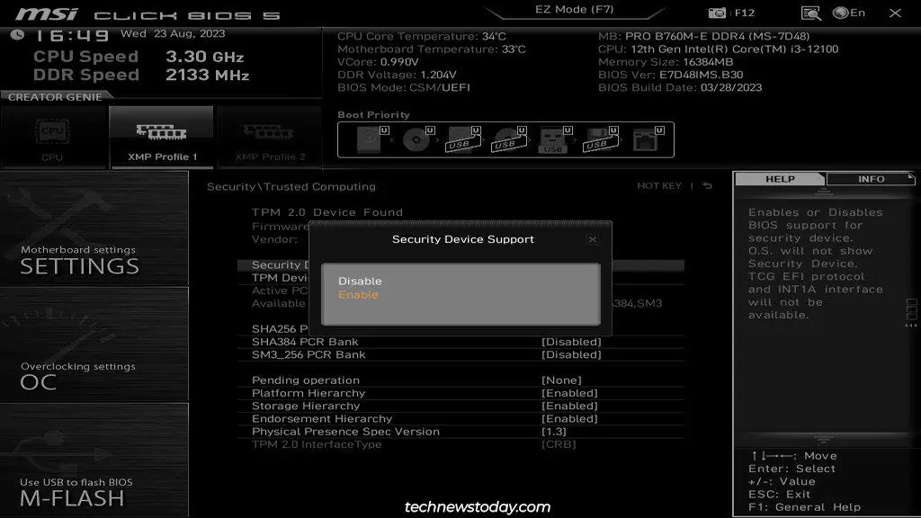 Hoe TPM in MSI BIOS in te schakelen - Mundo Geek