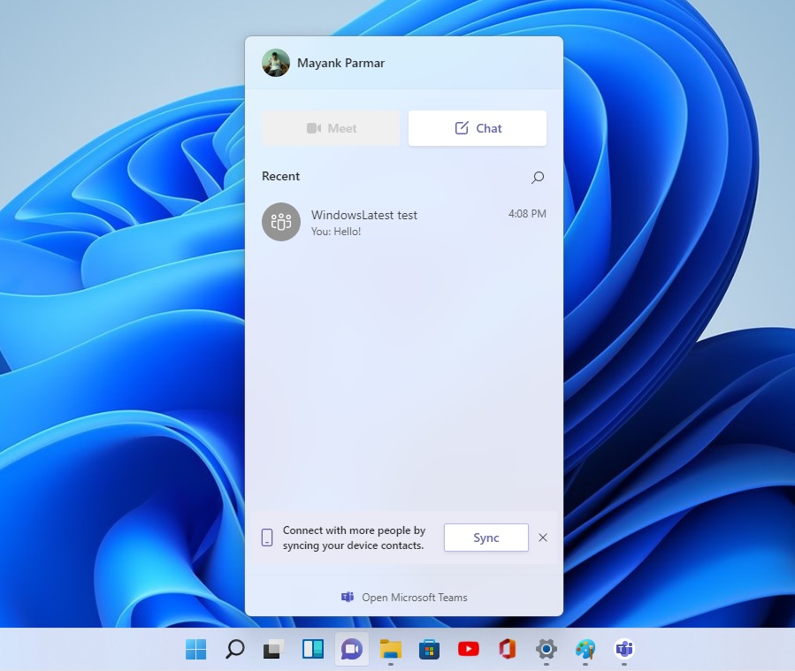 Hands on met Microsoft Teams -integratie in Windows 11