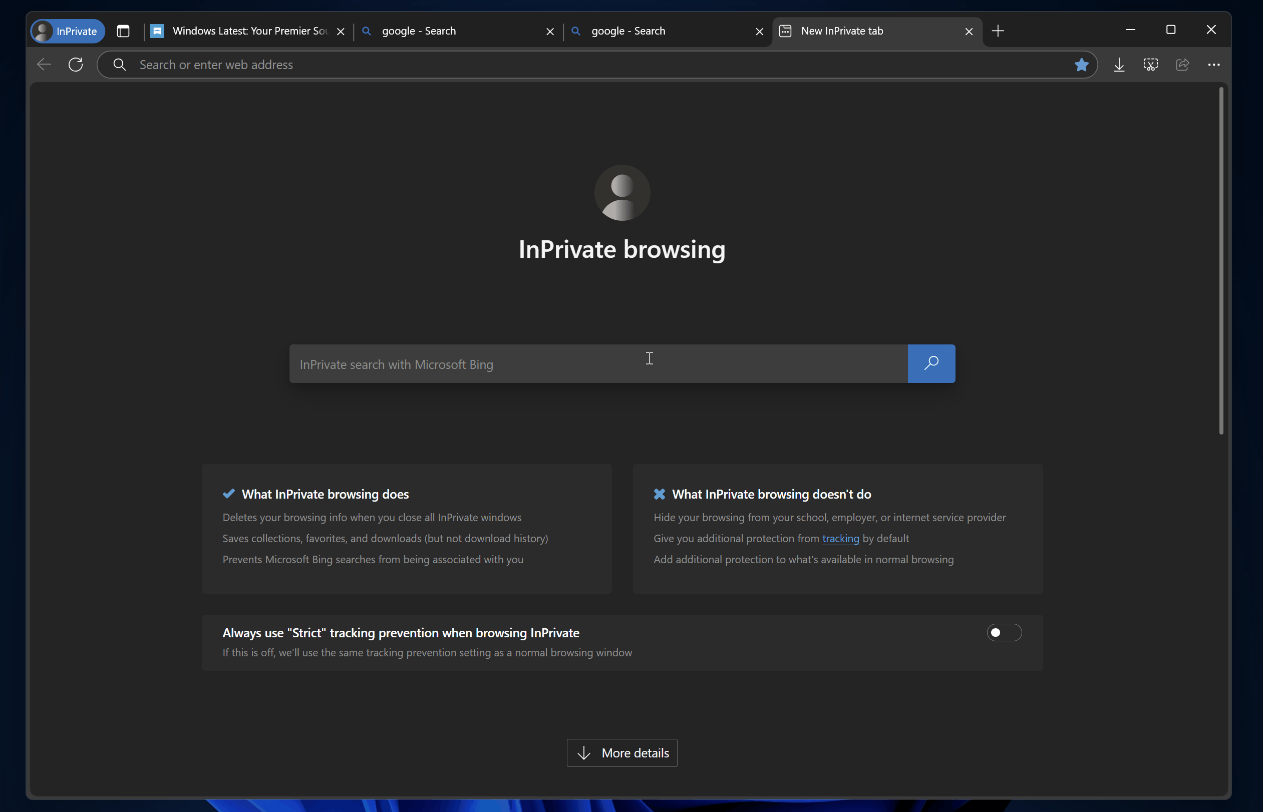Bing van Microsoft Edge verbergt nu de downloadlink van Google Chrome ...
