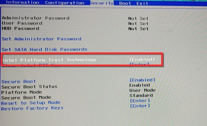 TPM 2.0 en Secure Boot inschakelen in BIOS voor Windows 11 - Mundo Geek