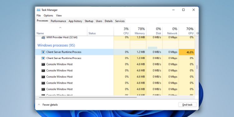 12 måter å fikse "Client Server Runtime Process High GPU"-problem på
