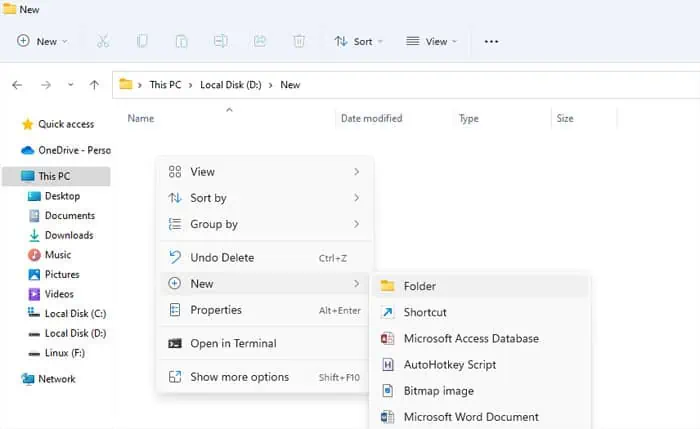 7 måter å opprette en mappe på Windows