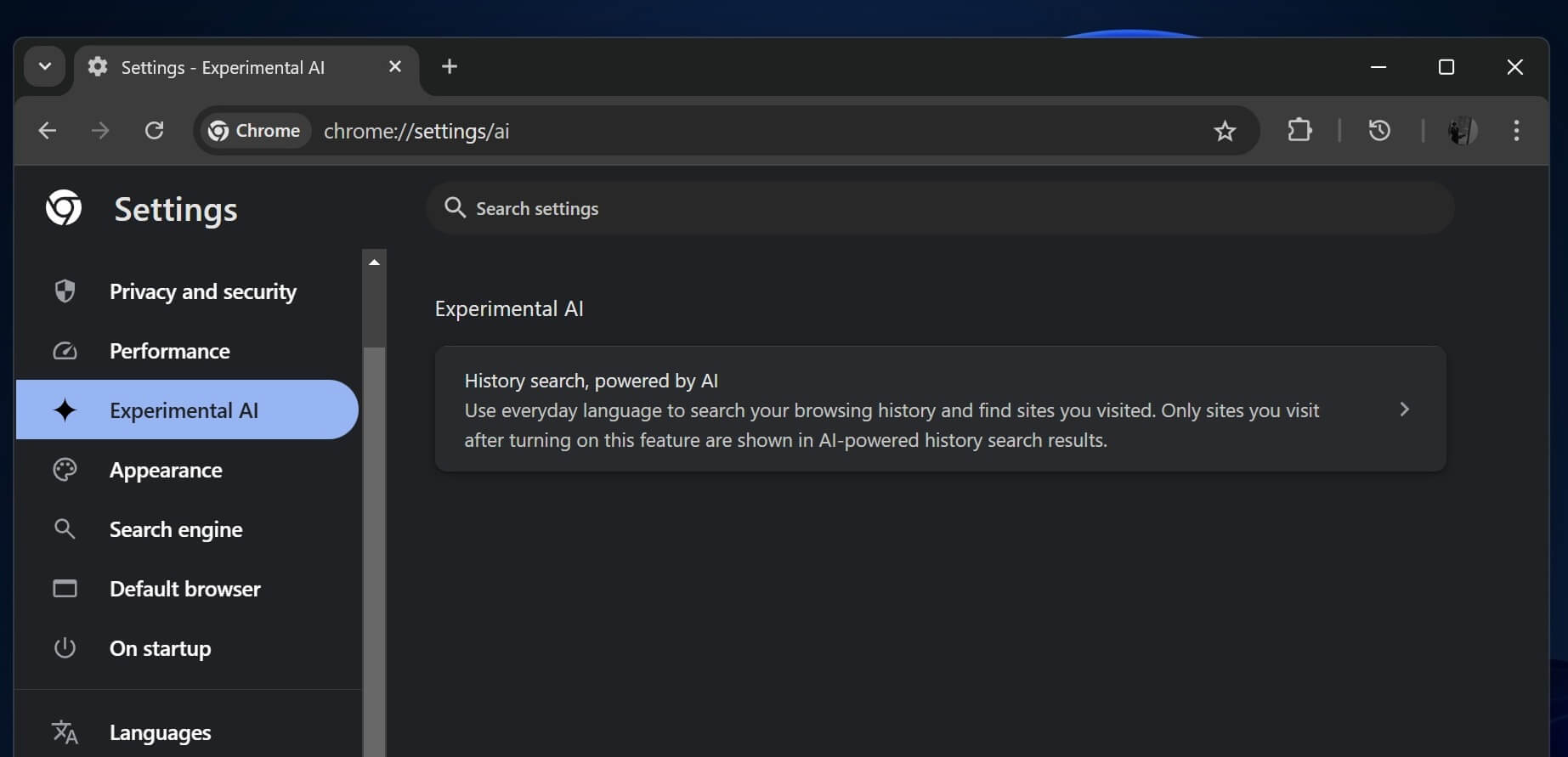 Google Chrome krótko testuje funkcję historii zasilania AI poza USA w ...
