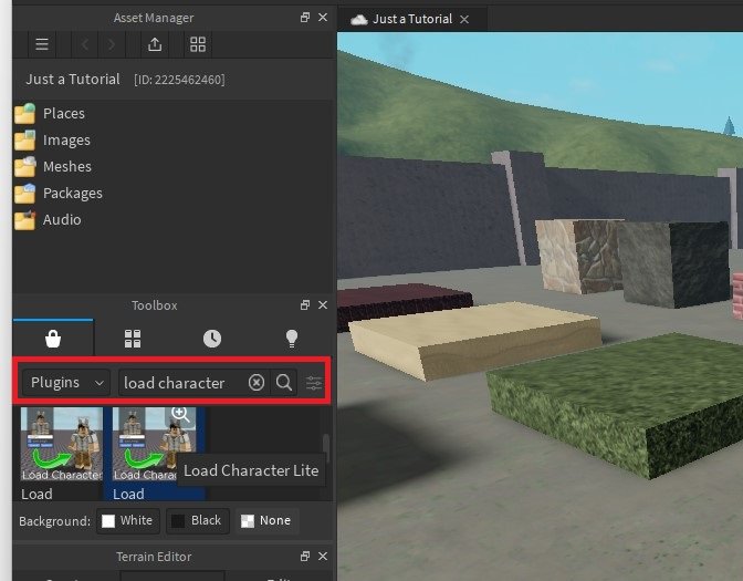Como adicionar seu personagem no estúdio Roblox
