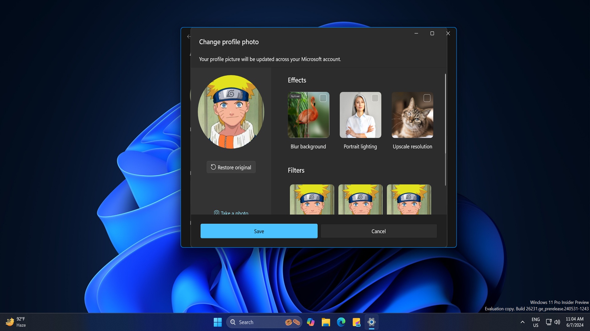 O Windows 11 Build 26231 testa integração de IA para suas fotos de ...