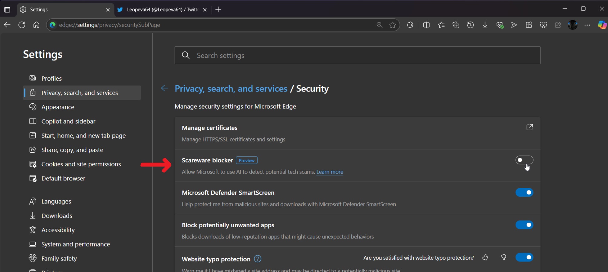 O Bloqueador de Scarware (AI) da Microsoft Edge detecta golpes de tecnologia para manter o ...