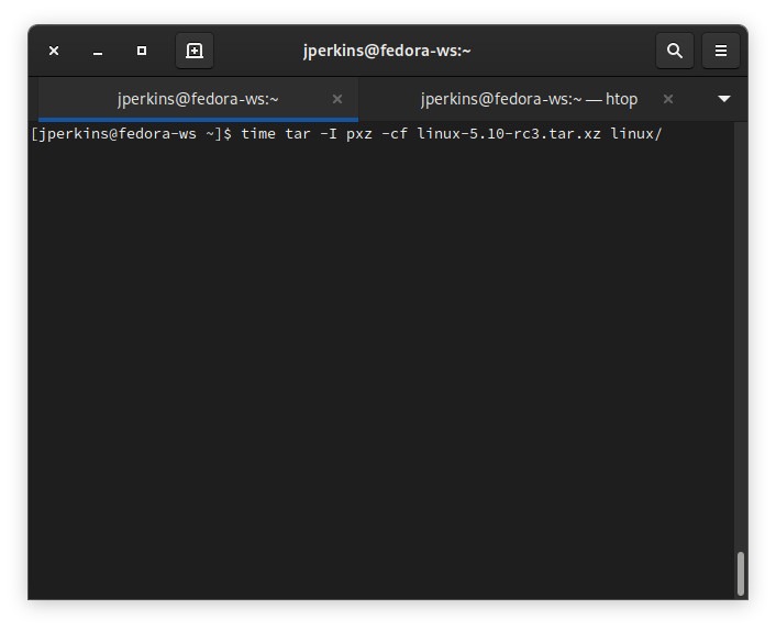 Como compactar arquivos usando todos os núcleos da CPU com Tar