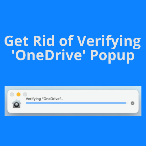 Como se livrar da verificação do pop -up 'OneDrive'
