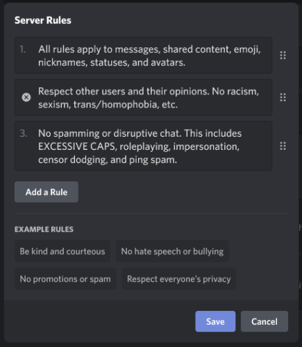 7 conjuntos de regras do servidor Discord que todo mod deve ter pronto ...
