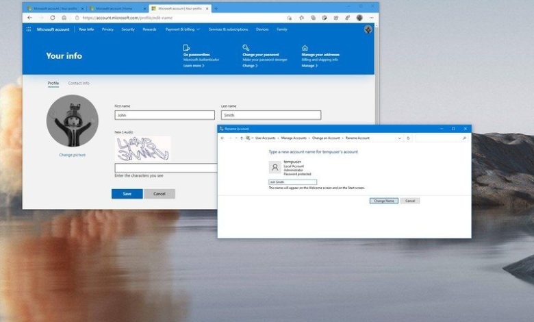 Como alterar o nome da conta de login no Windows 10