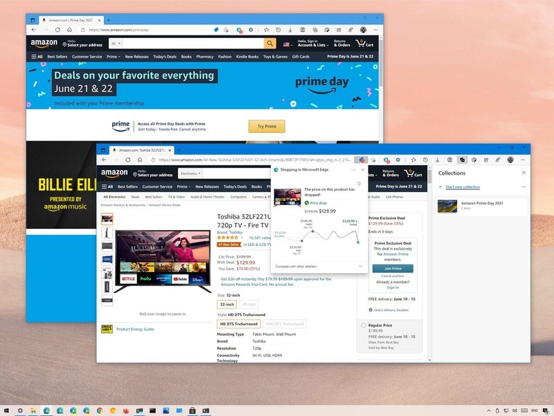 Como usar o Microsoft Edge para fazer compras de maneira mais inteligente no Amazon Prime Day
