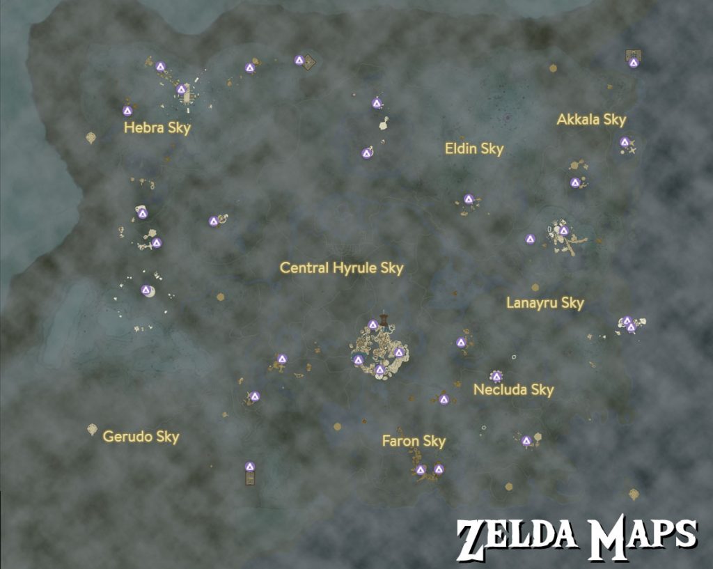 Lágrimas dos mapas interativos do reino
