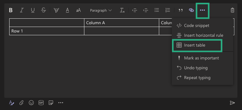 Como formatar suas mensagens nas equipes da Microsoft