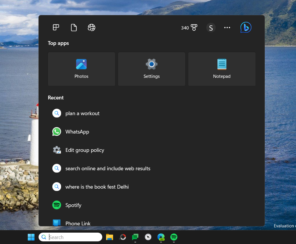 Como acessar o Bing AI na caixa de pesquisa da barra de tarefas do Windows