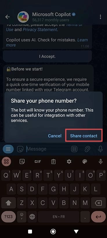 Modalități de utilizare a Microsoft Copilot pe Telegram