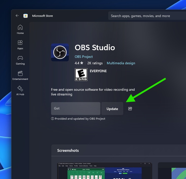 Obchod Windows 11 používa Winget na aktualizáciu aplikácií Win32 pomocou vlastného inštalátora ...