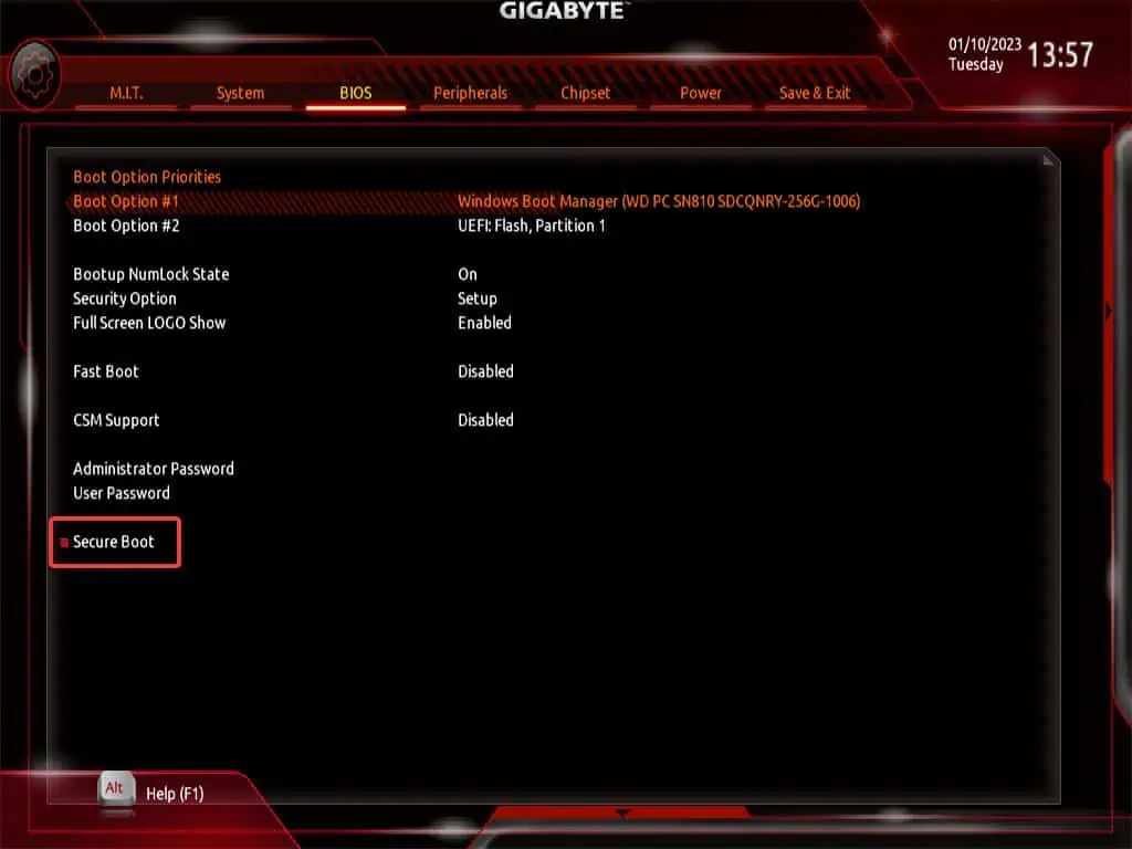 Hur man aktiverar säker start på Gigabyte - Mundo Geek