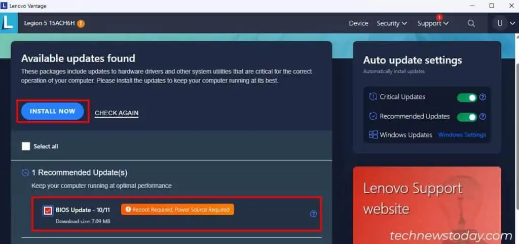 Hur man uppdaterar BIOS på Lenovo - Mundo Geek