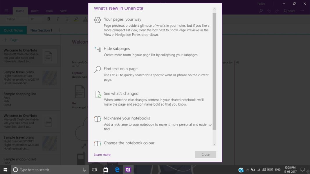 Omdesignad OneNote-uppdatering är nu tillgänglig för alla Windows 10 ...
