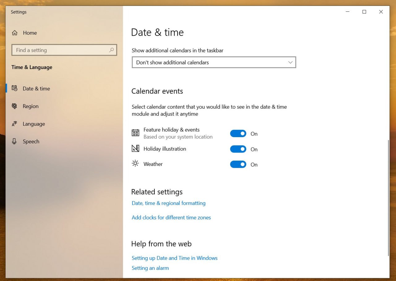 Windows 10 får en ny kalender UI -funktion, men Aktivitetsfältklockan ...