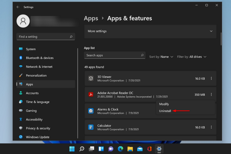 Avinstallera appar på Windows 11: 4 olika sätt att göra det - Mundo Geek
