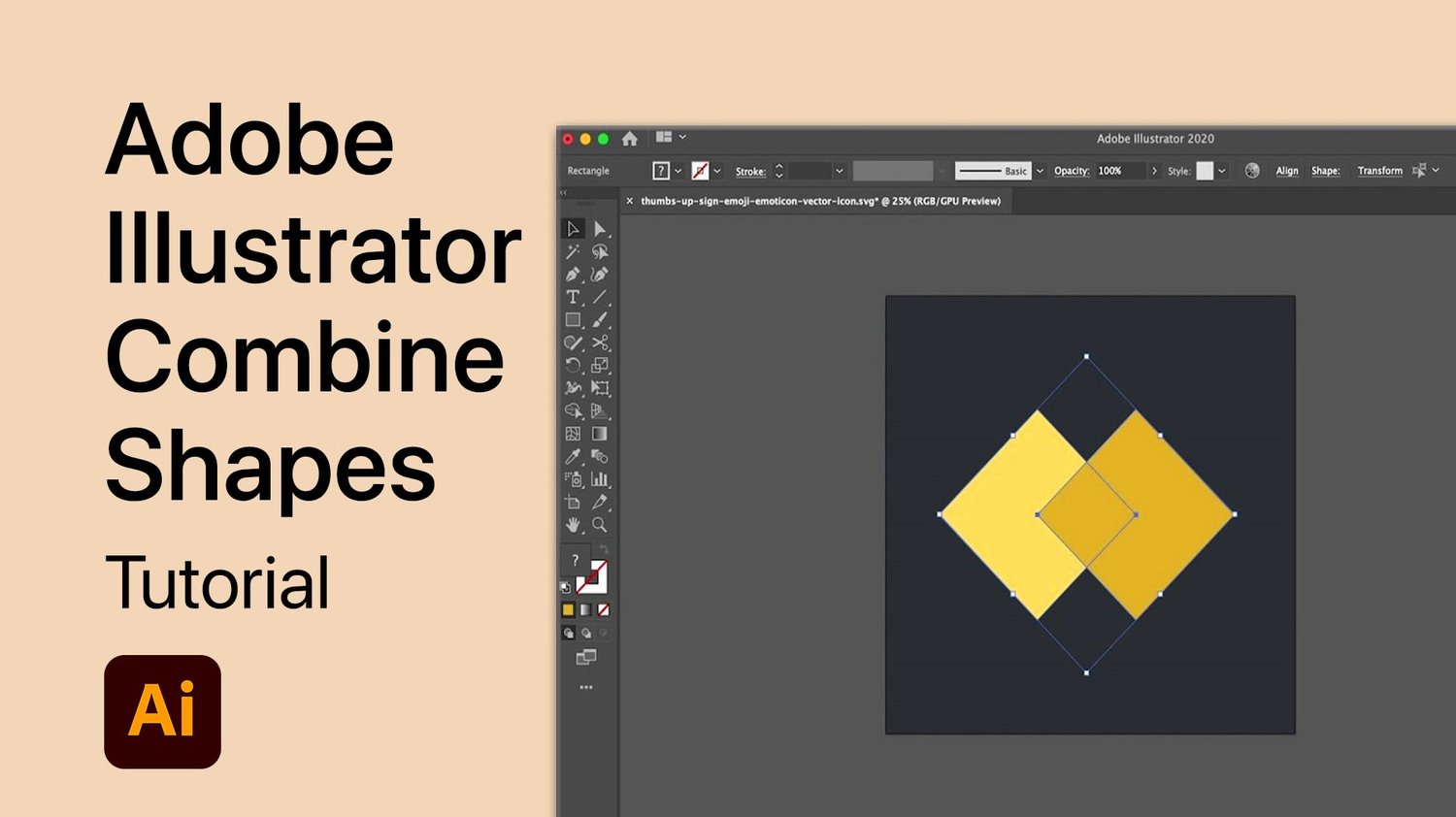 Adobe Illustrator - Cómo combinar formas