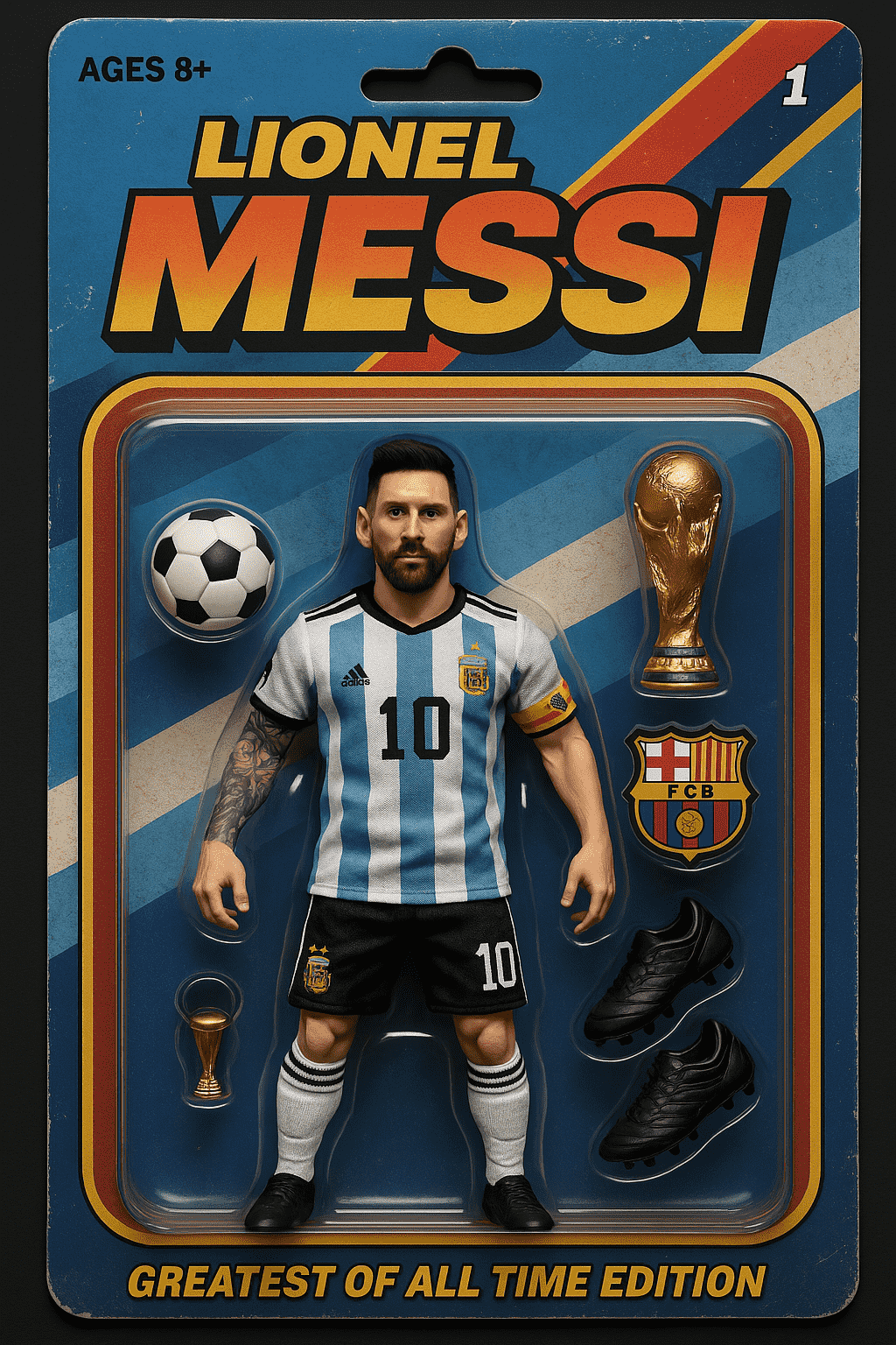 Crear envasado de juguete de figura de acción personalizada con AI