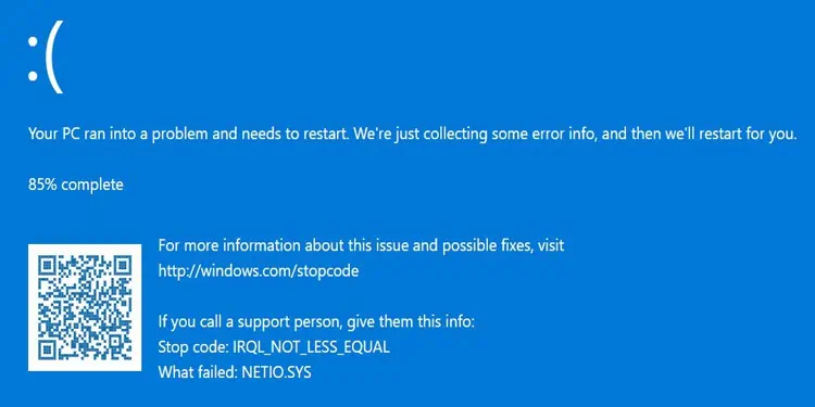 ¿Cómo solucionar el error BSOD de NETIO.SYS en Windows?