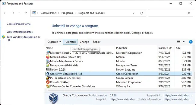 Cómo desinstalar VirtualBox en Windows - Mundo Geek