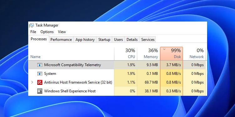 Cómo arreglar la compatibilidad de Microsoft Telemetría High CPU