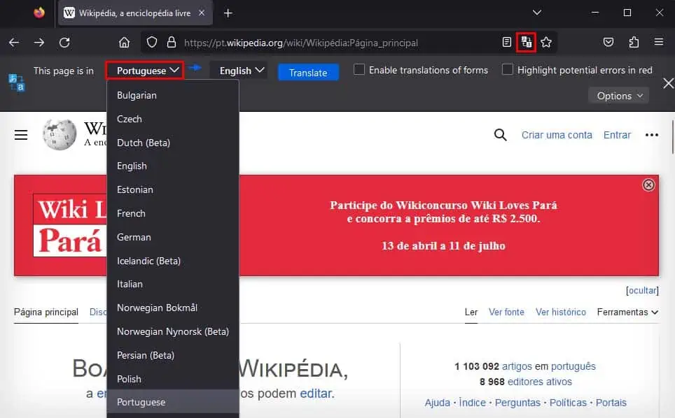 Cómo traducir una página en Firefox