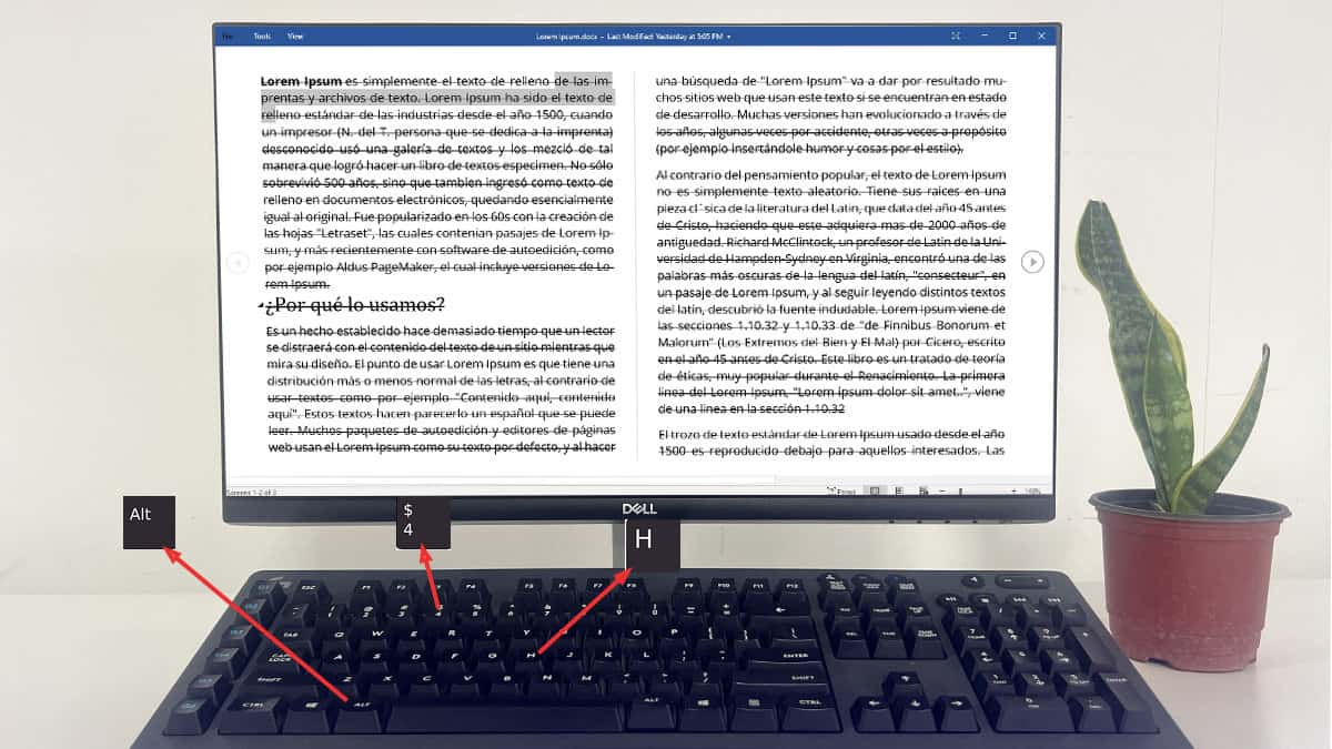 Cómo utilizar el método abreviado tachado en Word - Mundo Geek